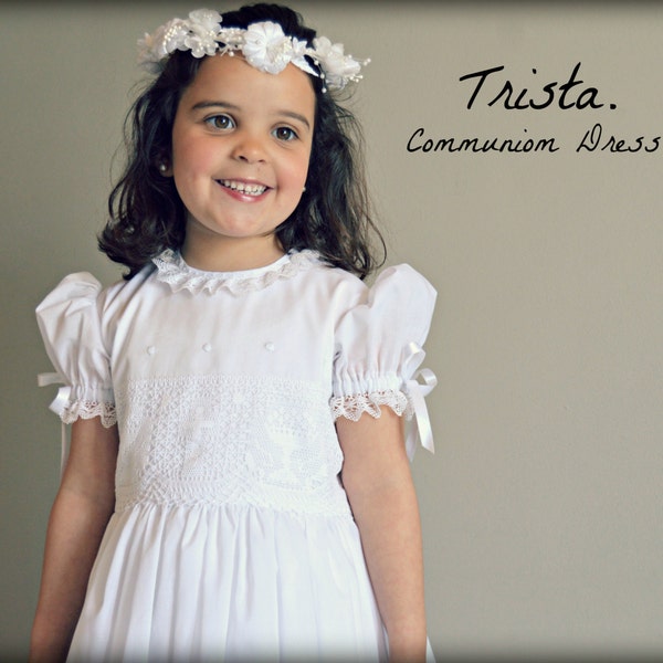 First Communion Dress Handmade - Etsy