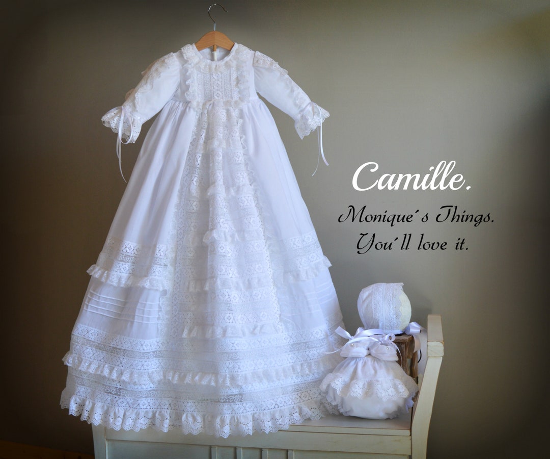 Batón CAMILLE. Ropón de Lujo. Bebé Unisex. Alta costura. Accesorios a ...