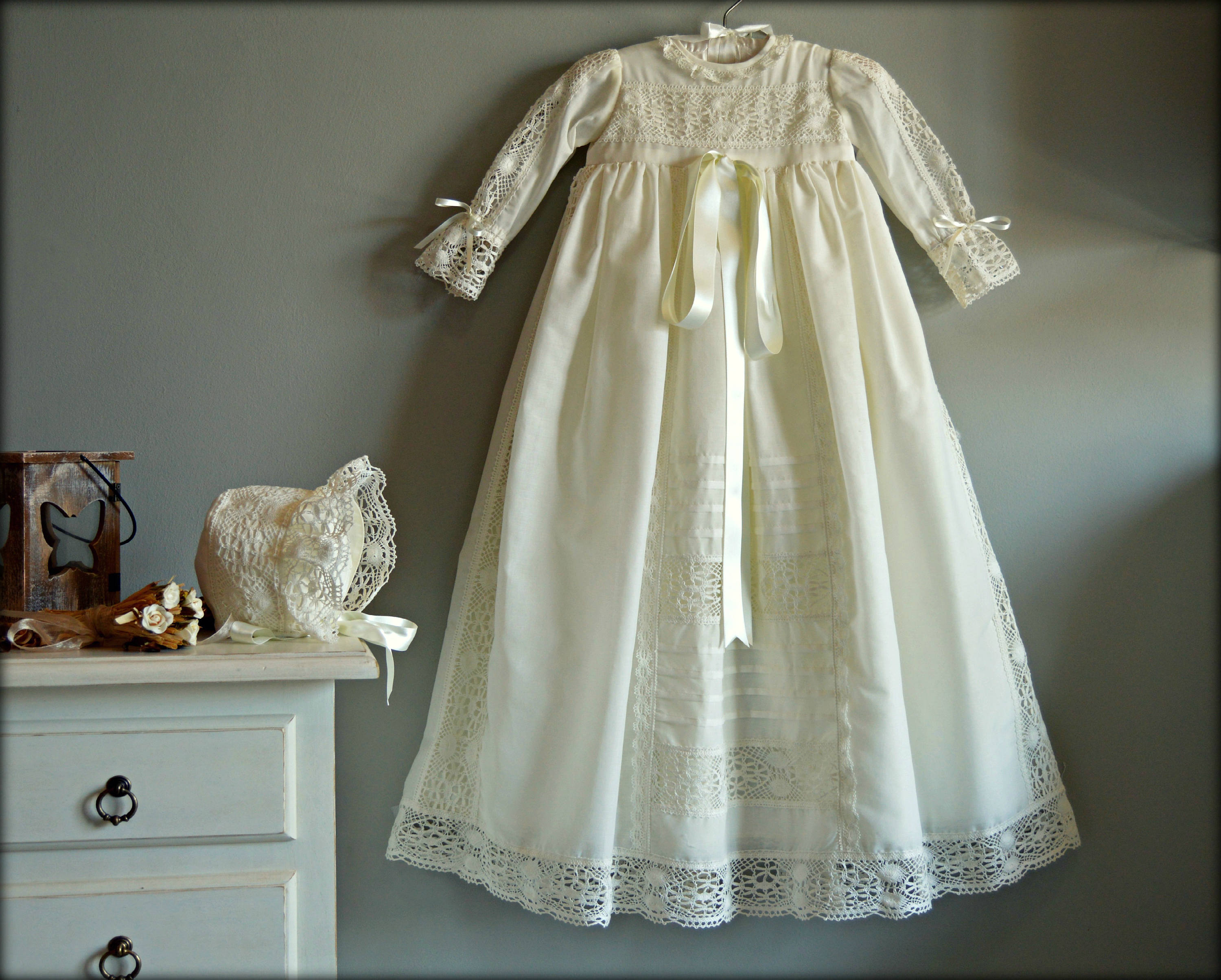 MARTA Baby Baptism Gown.nb-18m.unisex.christening Clothing.special ...