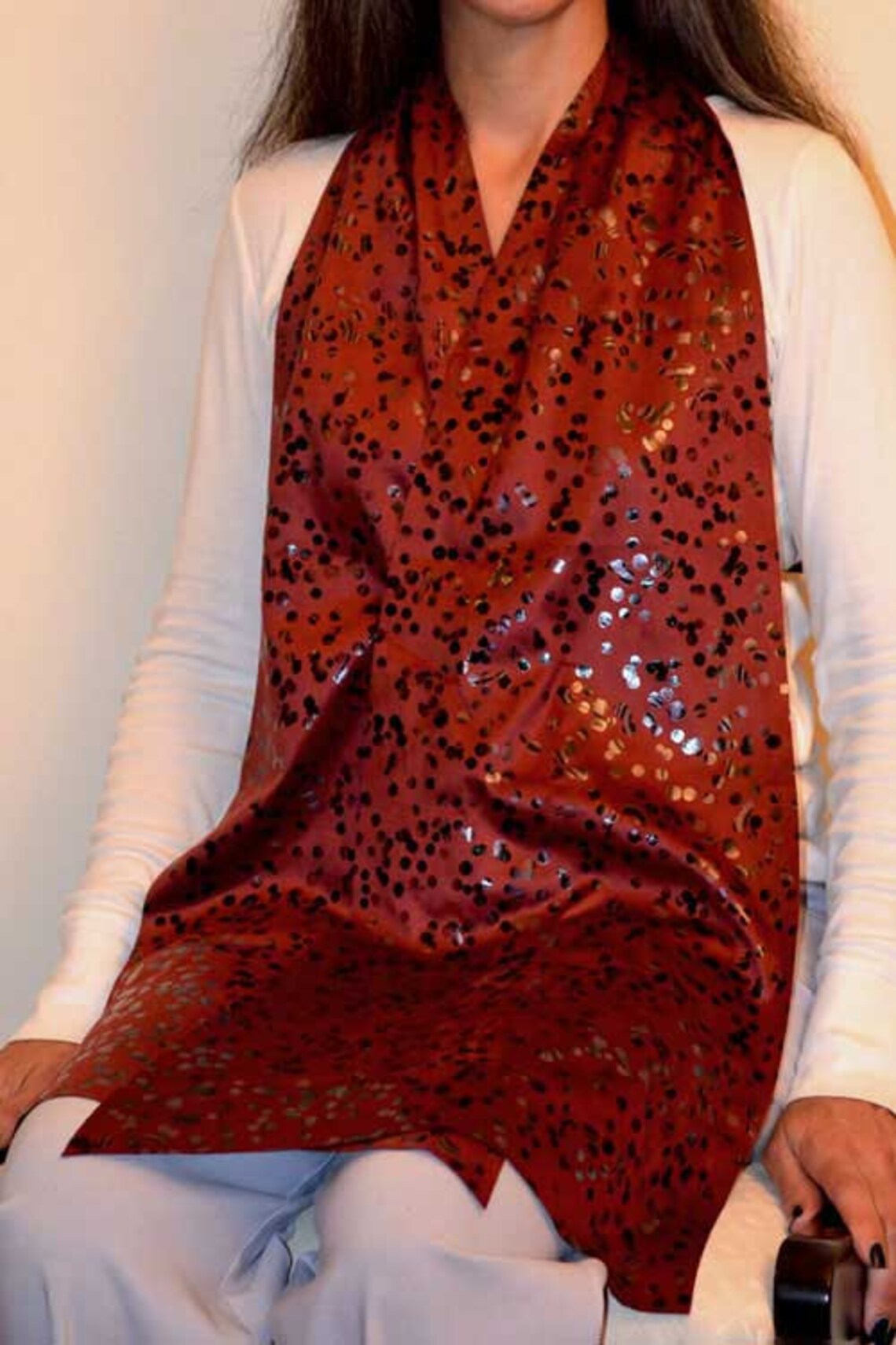 Chic Adult Bib Dining Scarf-long criistain Resistant - Etsy