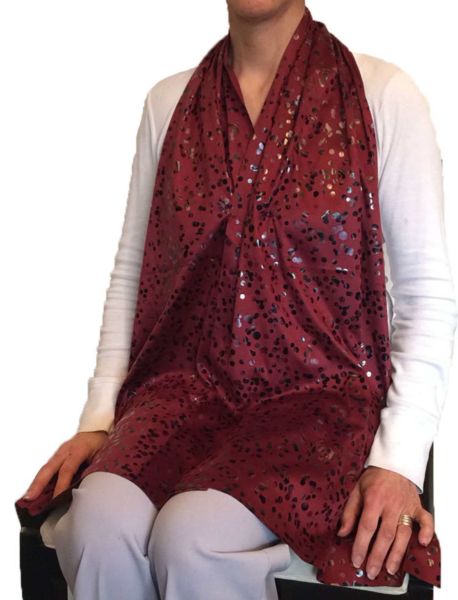 Chic Dining Scarf-long & Wide [crii-w]-stain Resistant Microfiber Adult ...