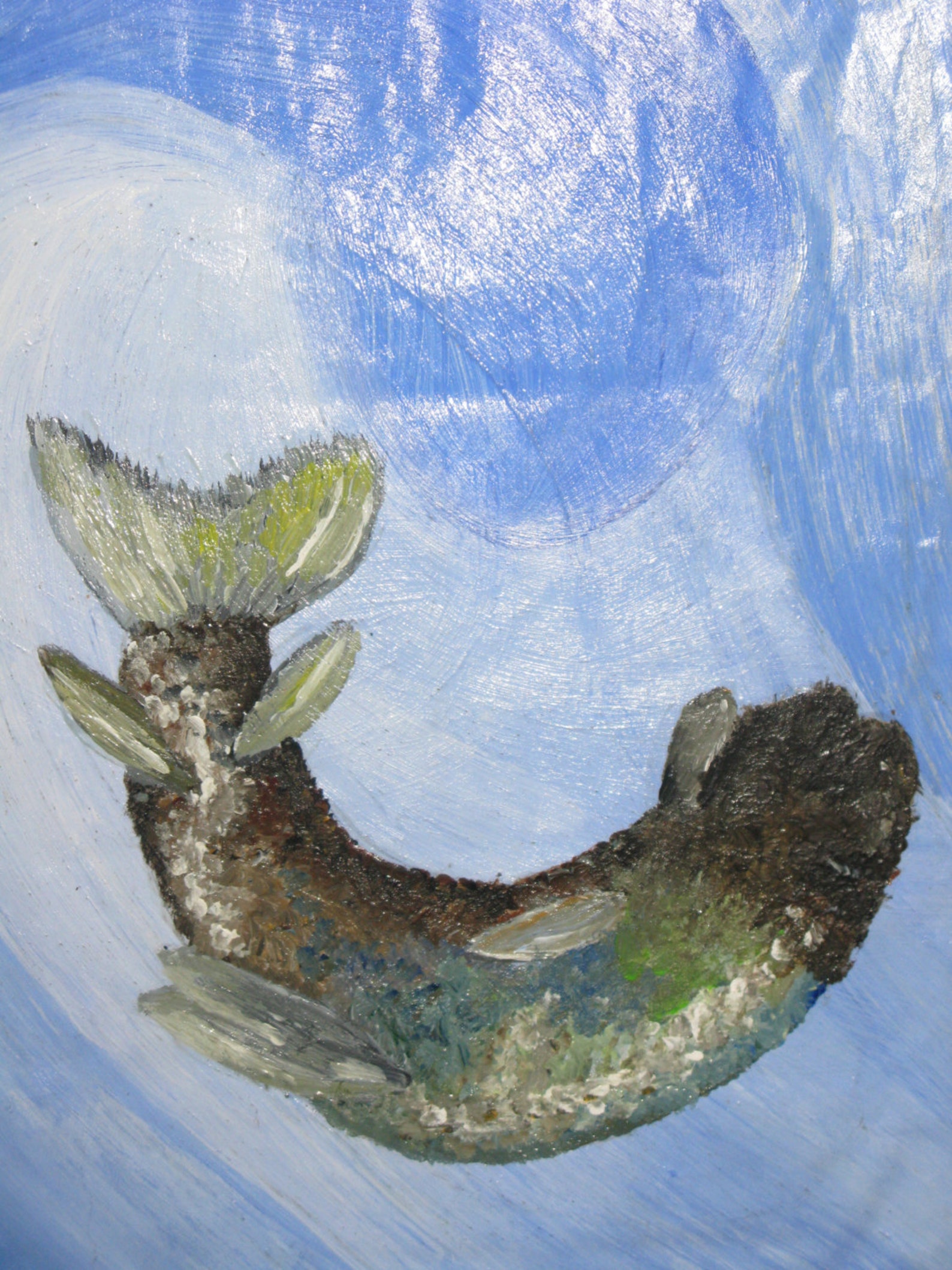 An Original Acrylic Painting of Fish in Swirling Waves. 21cm X 80cm - Etsy