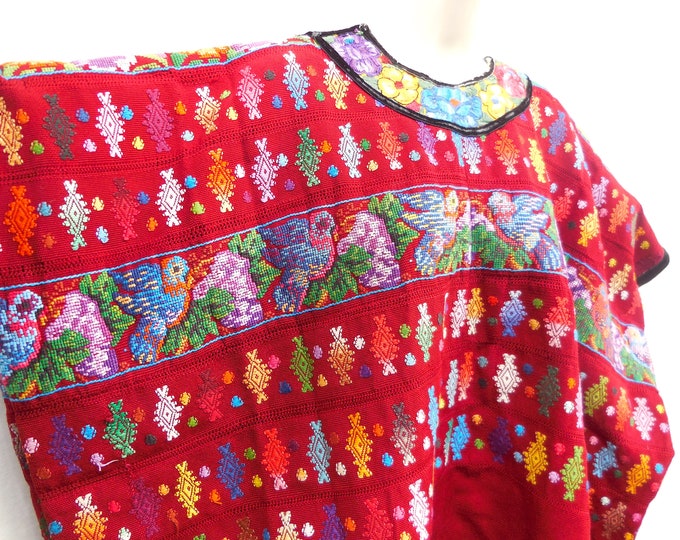 Handmade Mayan Guatemalan Embroidered Huipil From Nahuala Guatemala ...