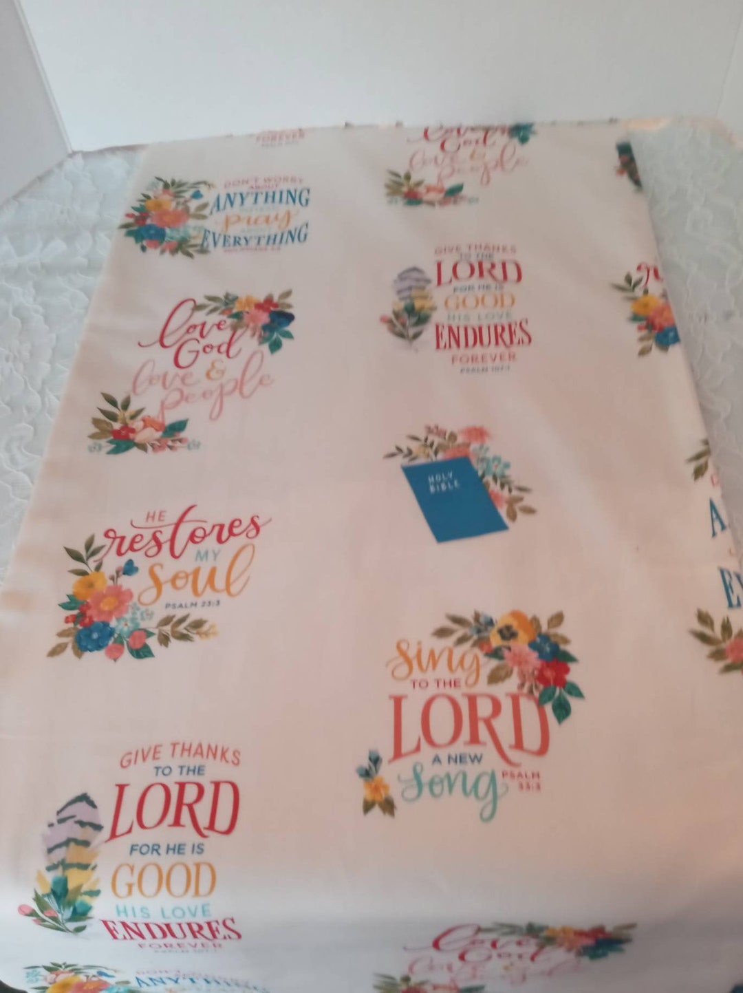 HOLY BIBLE RUNNER, Sing to the Lord Runner, His Love Endures Forever ...