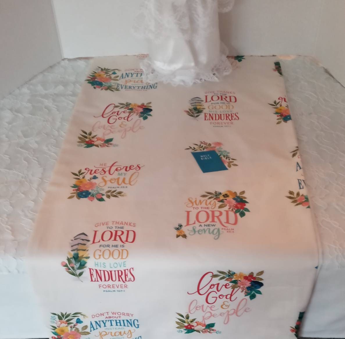 HOLY BIBLE RUNNER Sing to the Lord Runner His Love Endures - Etsy