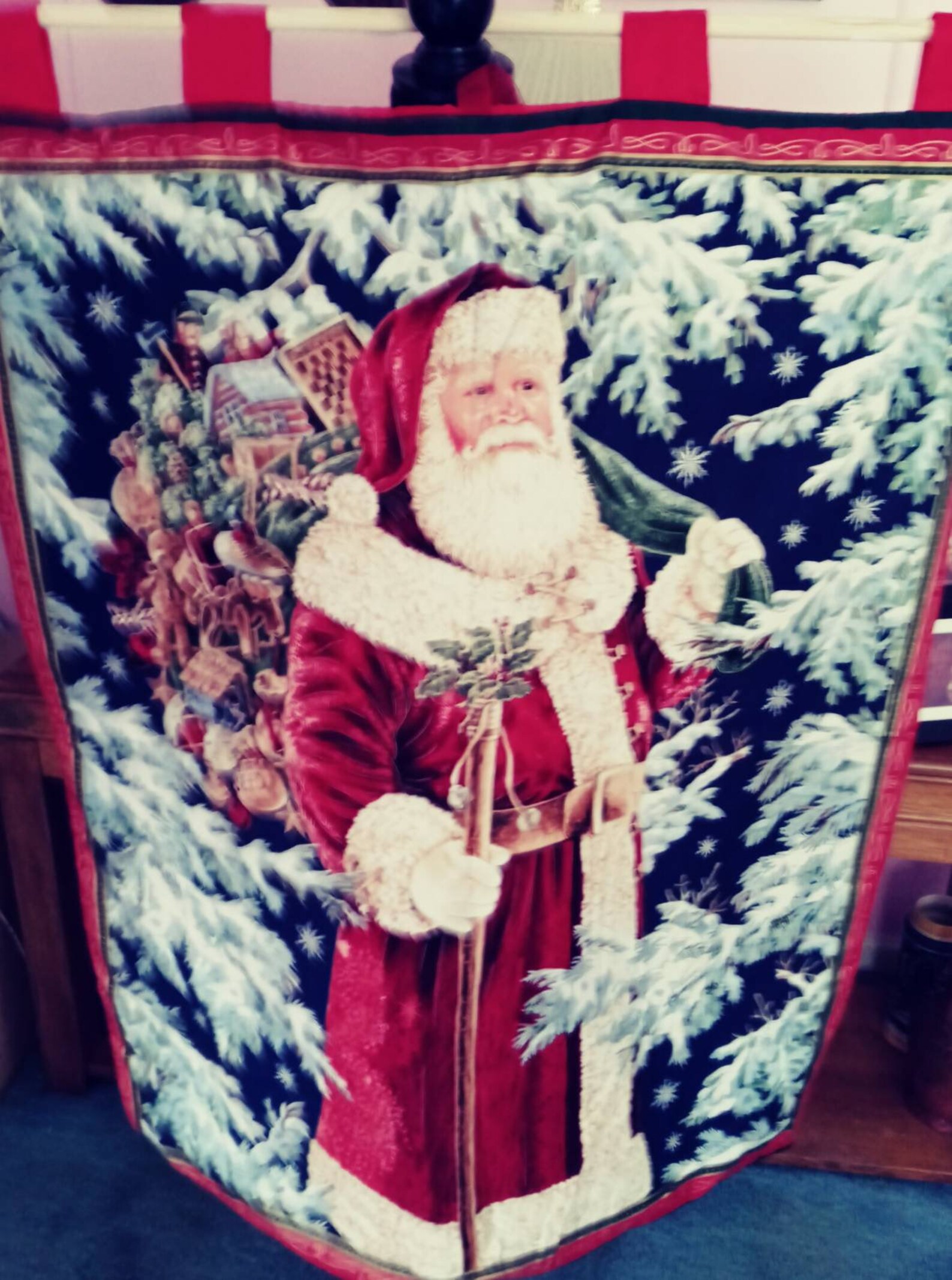 SANTA CLAUS BANNER, Christmas Banner, Holiday Banner, Seasonal Banner ...