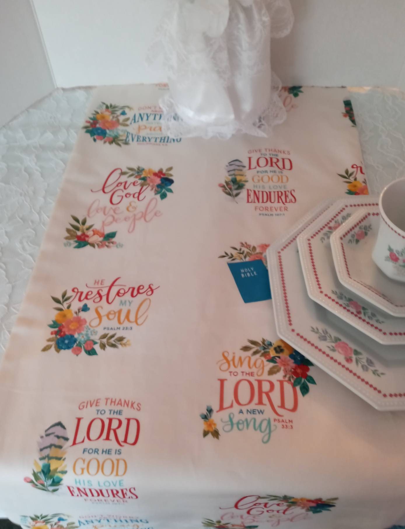 HOLY BIBLE RUNNER Sing to the Lord Runner His Love Endures - Etsy