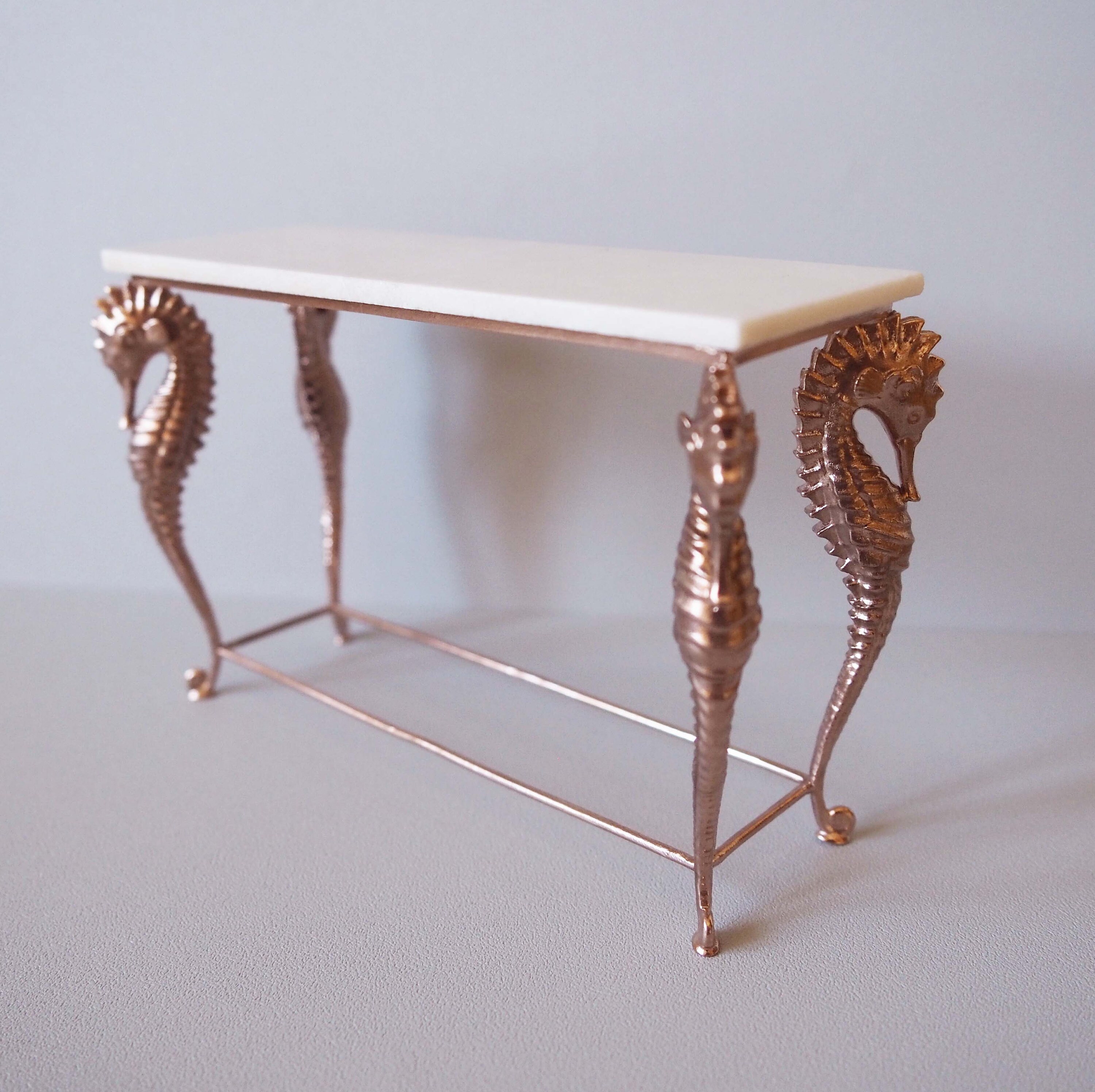 Seahorse Miniature Real Bronze metal Aquarium Table 1920 - Etsy