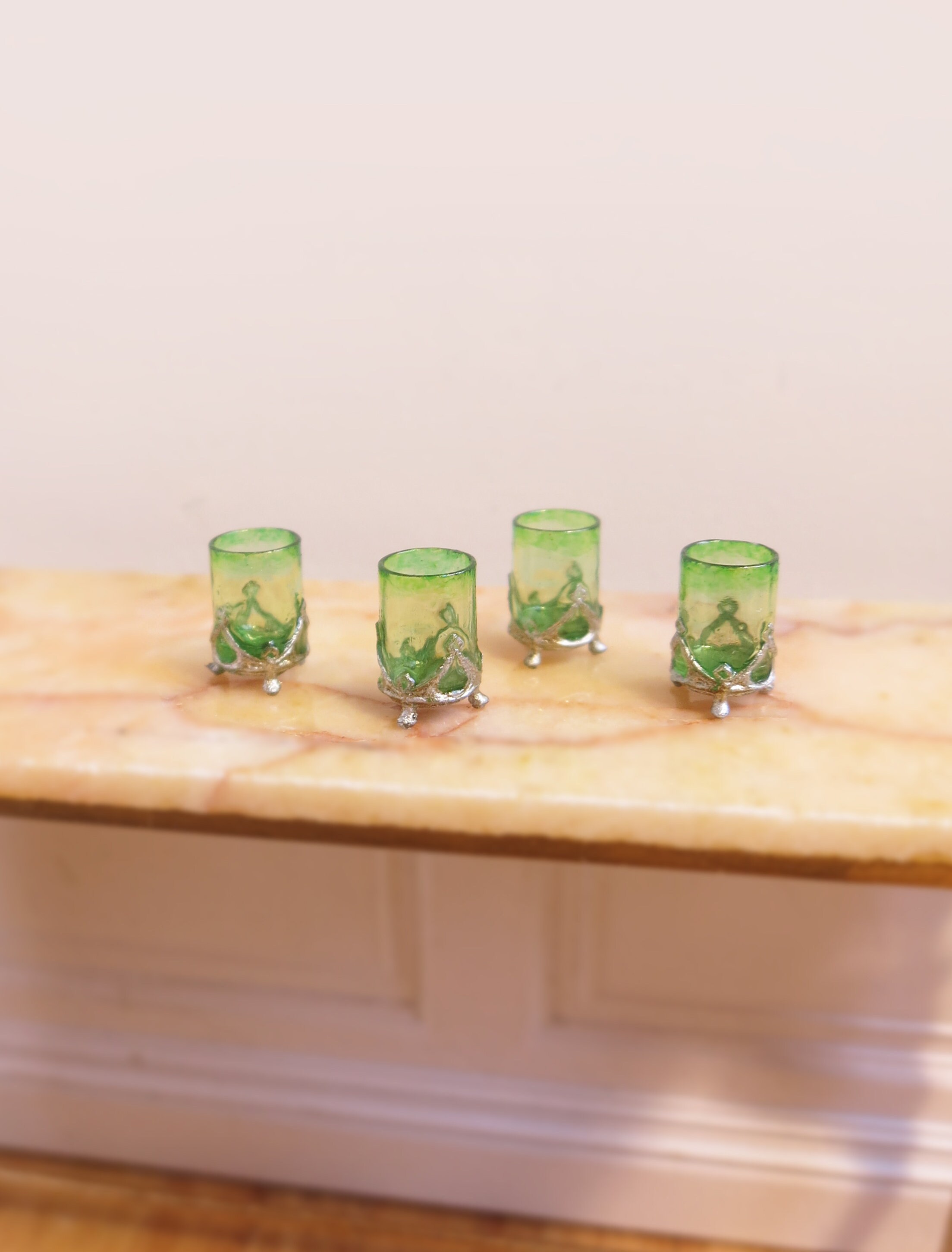 Miniature Absinthe Set Bottle Glass, Set of 4 Units and Bottle - Etsy