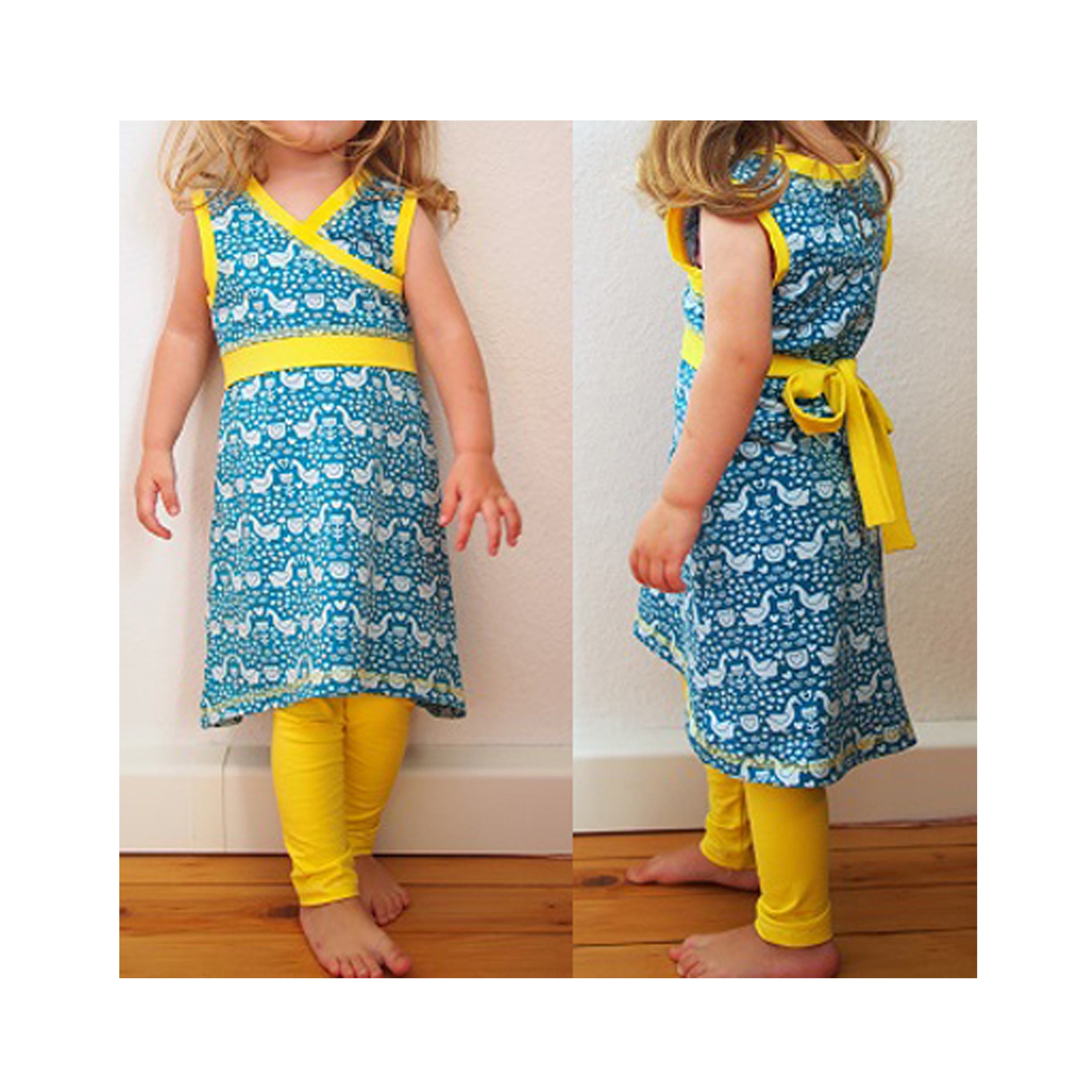 Pdf Dress Tunic Wrap Sewing Pattern kleidchen Gr. 74-128 6 Month 5 ...
