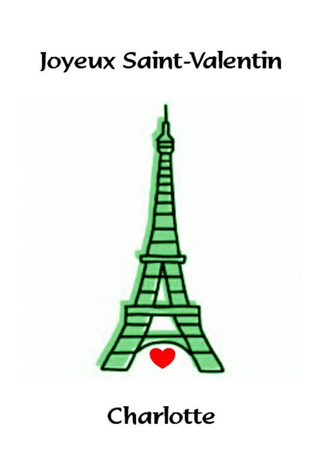 Personalised French Valentine's Day Card - Joyeux Saint-valentin ...