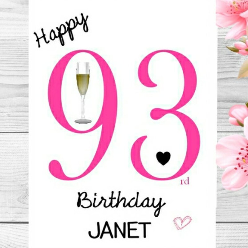 93rd Birthday Card - Etsy