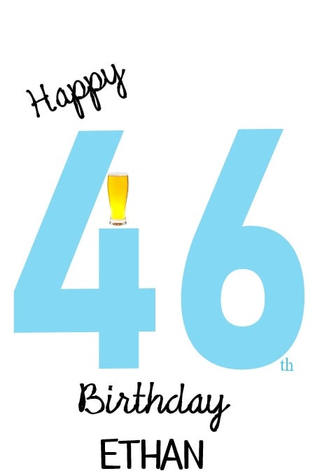 Personalised 46th Birthday Card for Him 46 Forty Six Years - Etsy