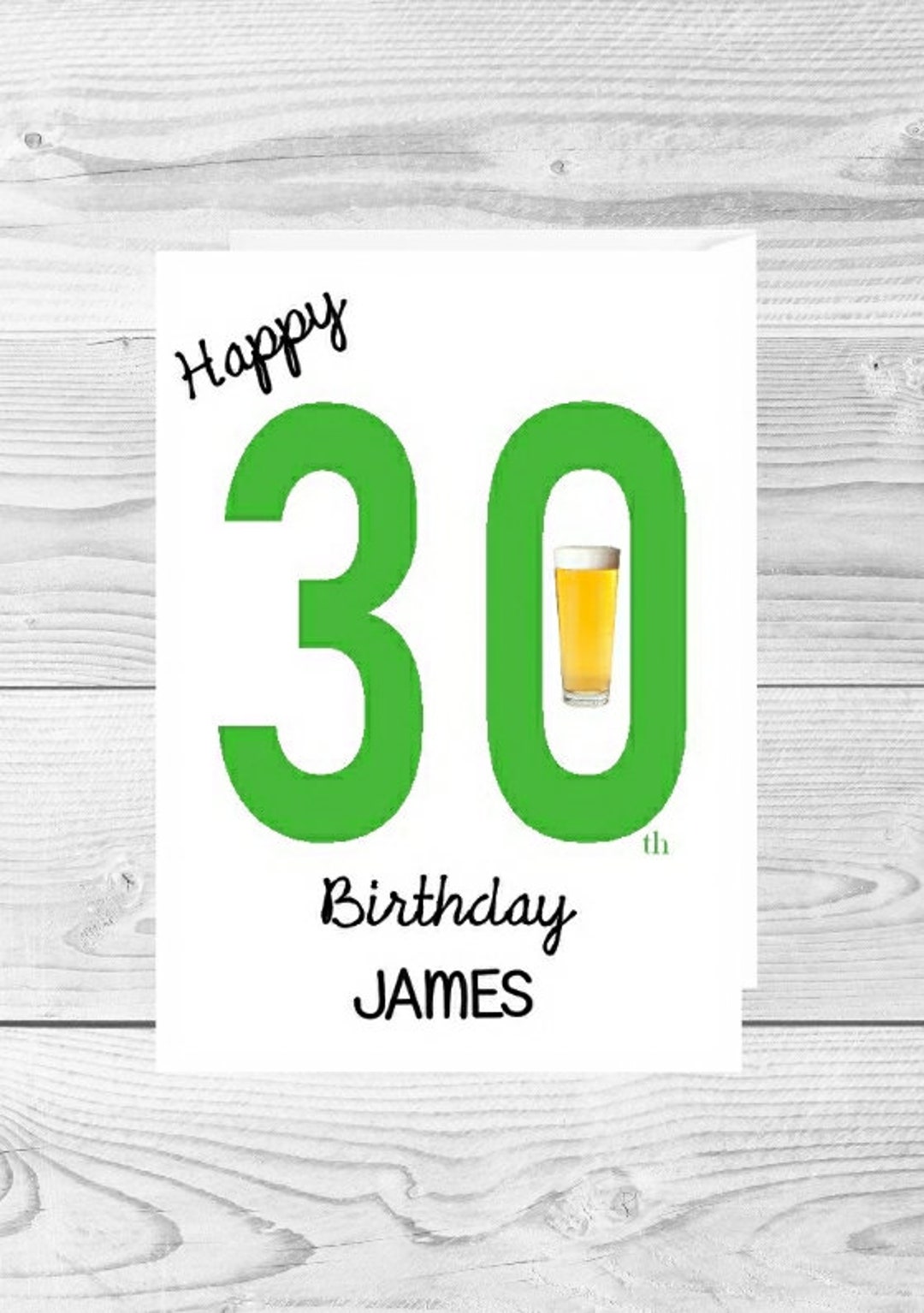 Personalised 30th Birthday Card for Him - 30 - Thirty Years Old - Son ...