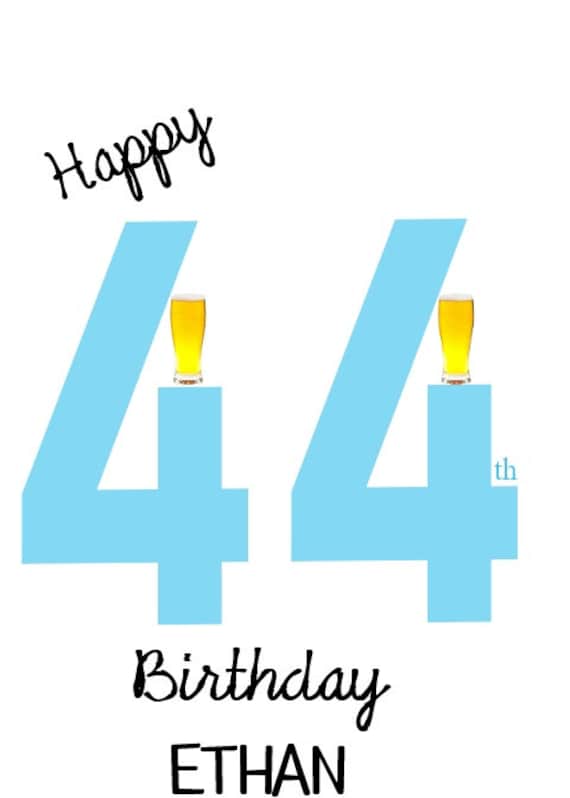 Personalised 44th Birthday Card for Him 44 Forty Four - Etsy