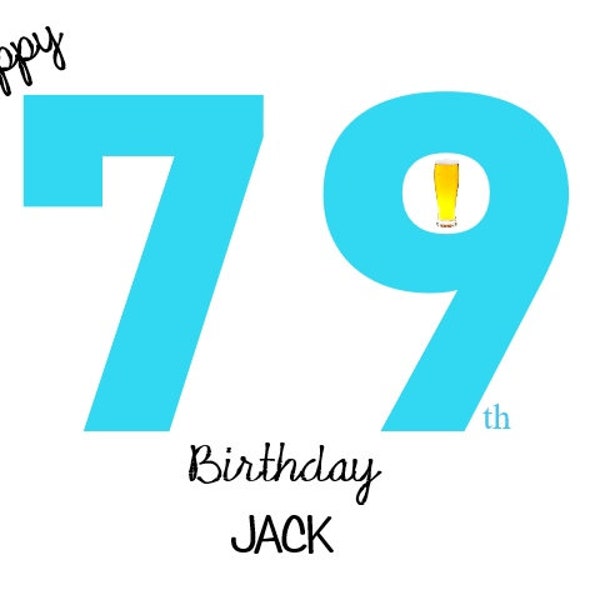 79th Birthday Card - Etsy