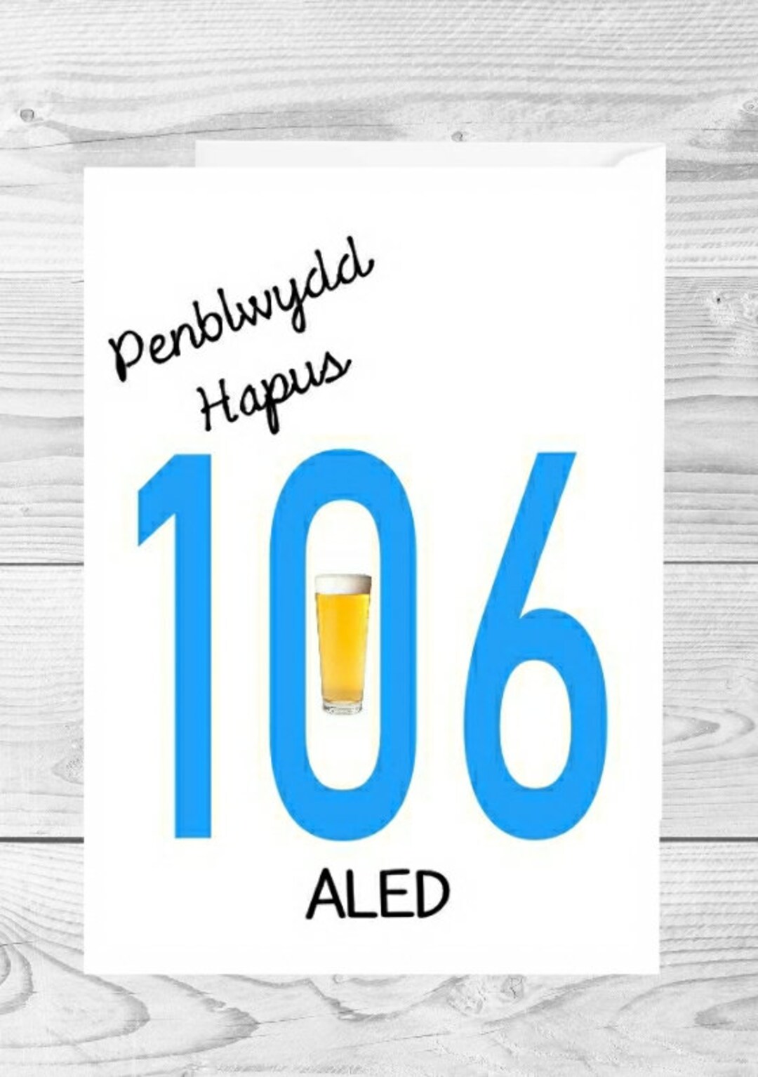 Personalised Welsh 106th Birthday Card for Him - Penblwydd Hapus - Age ...