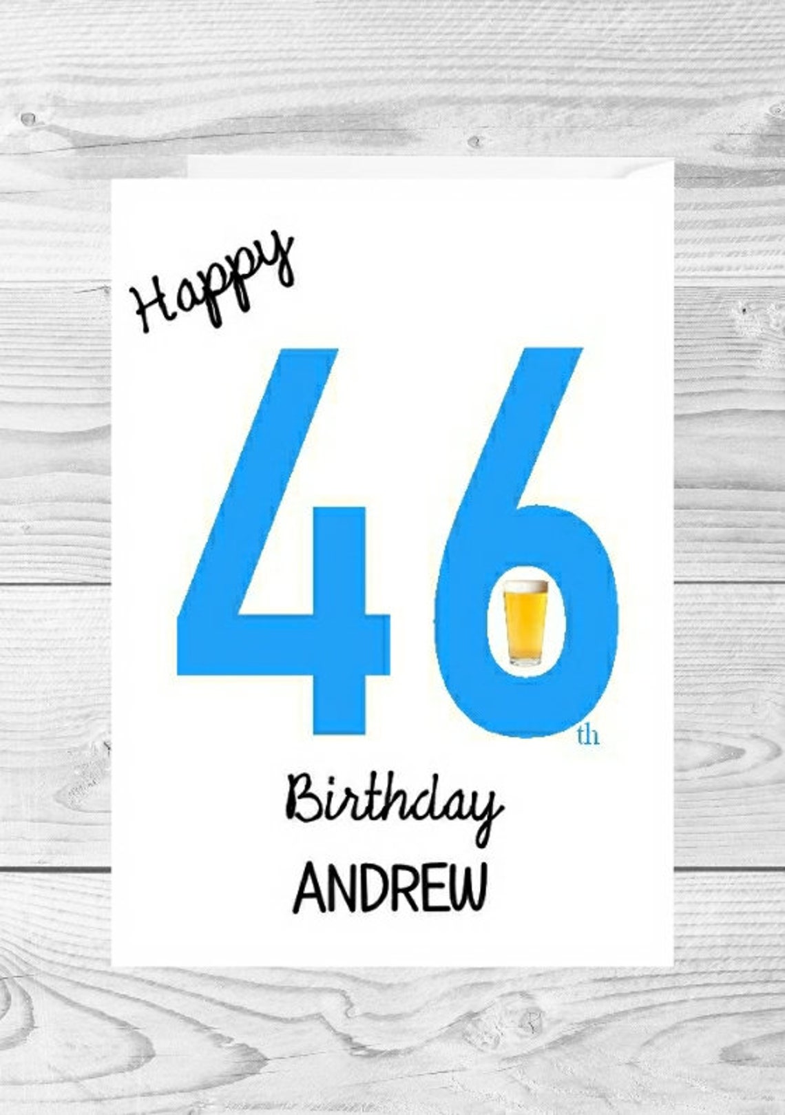 Personalised 46th Birthday Card for Him 46 Forty Six Years Old Dad ...