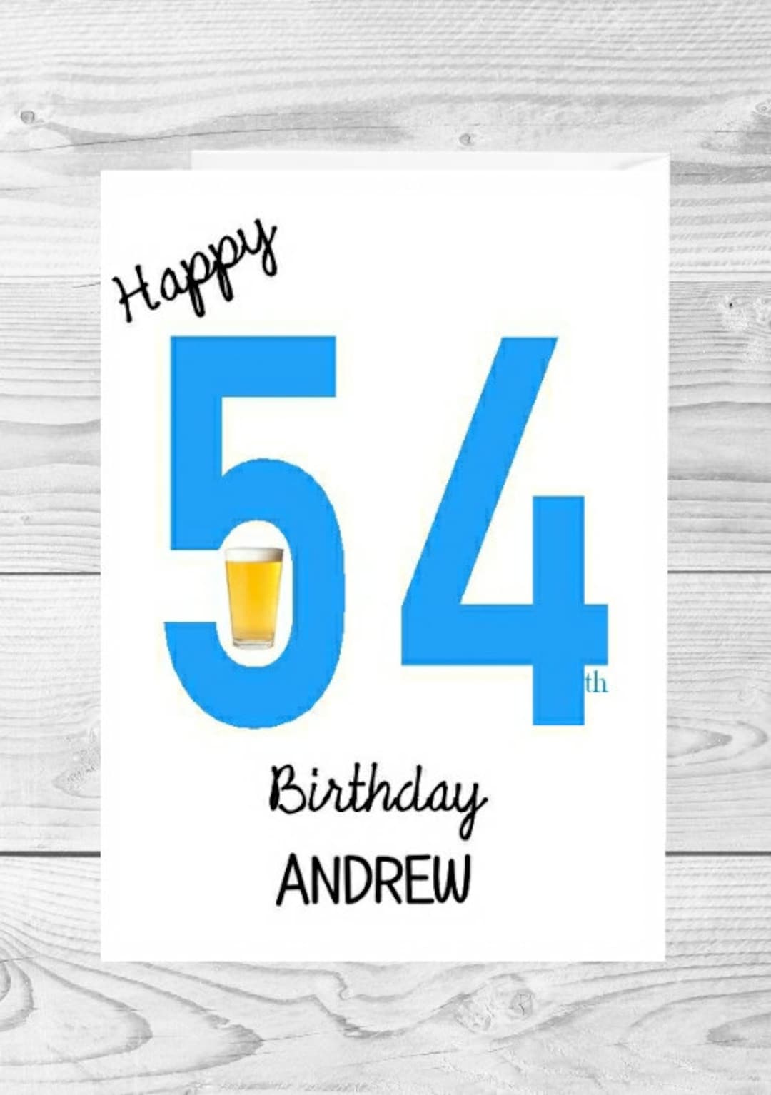Personalised 54th Birthday Card for Him 54 Fifty Four Years Old Dad ...
