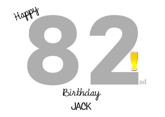 Personalised 82nd Birthday Card for Him 82 Eighty Two - Etsy