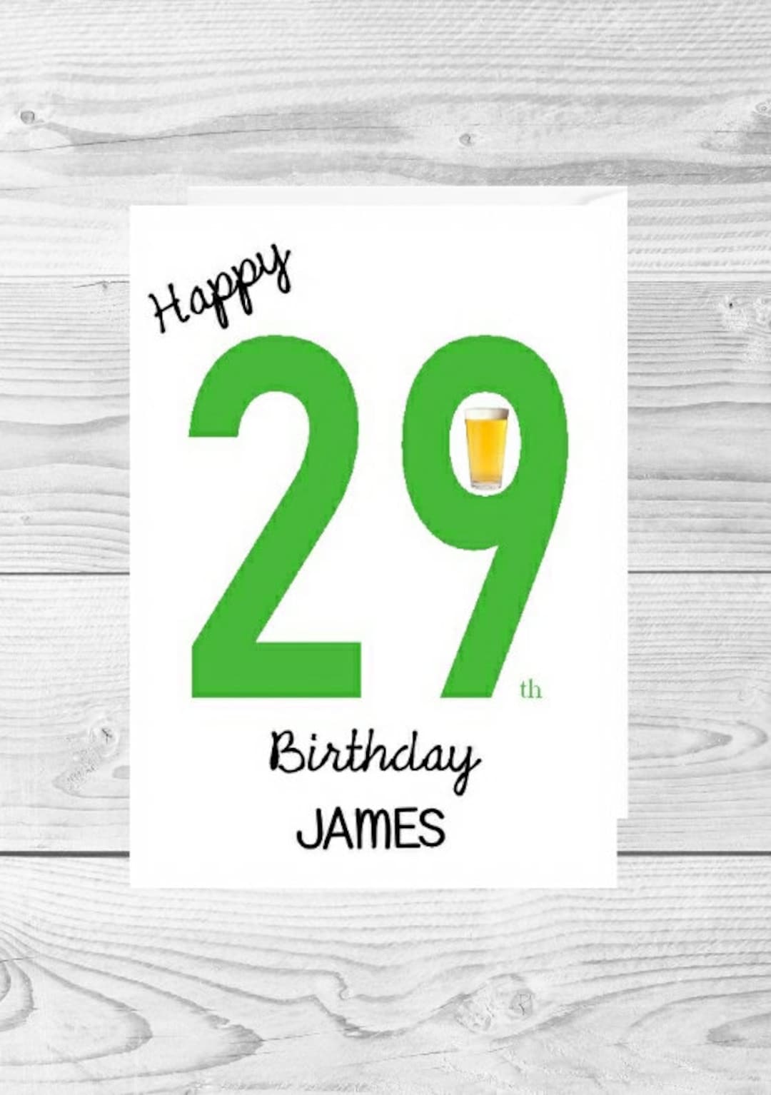 Personalised 29th Birthday Card for Him - 29 - Twenty Nine Years Old ...