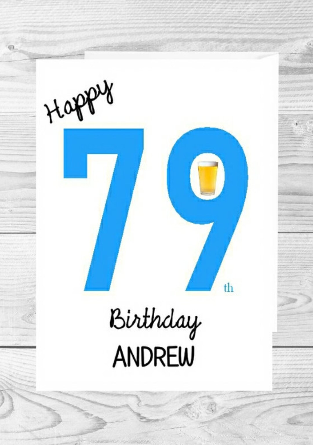 Personalised 79th Birthday Card for Him - 79 - Seventy Nine Years Old ...