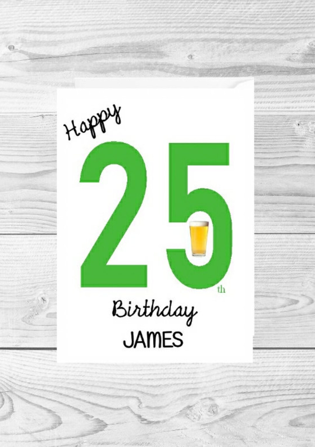 Personalised 25th Birthday Card for Him - 25 - Twenty Five Years Old ...