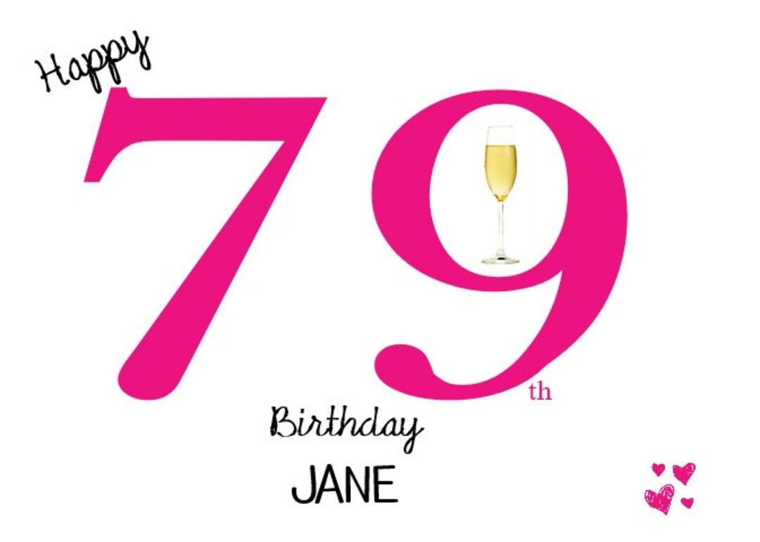 Personalised 79th Birthday Card for Her 79 Seventy Nine - Etsy