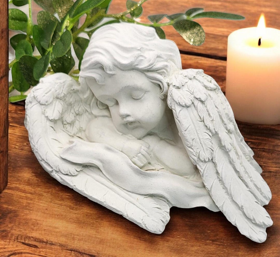 Concrete Casting Mold Made of Latex Sleeping Angel | Casting Concrete ...