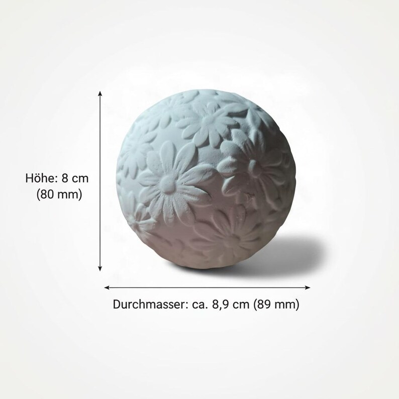 Latex Mold Flower Sphere | 3D Casting Mold With Floral Relief for ...