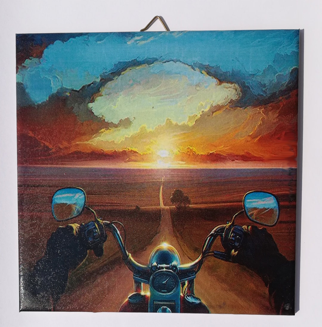Decorative Ceramic Dekofliese, Wall Tile Motorcycle Freedom Bike 111 ...