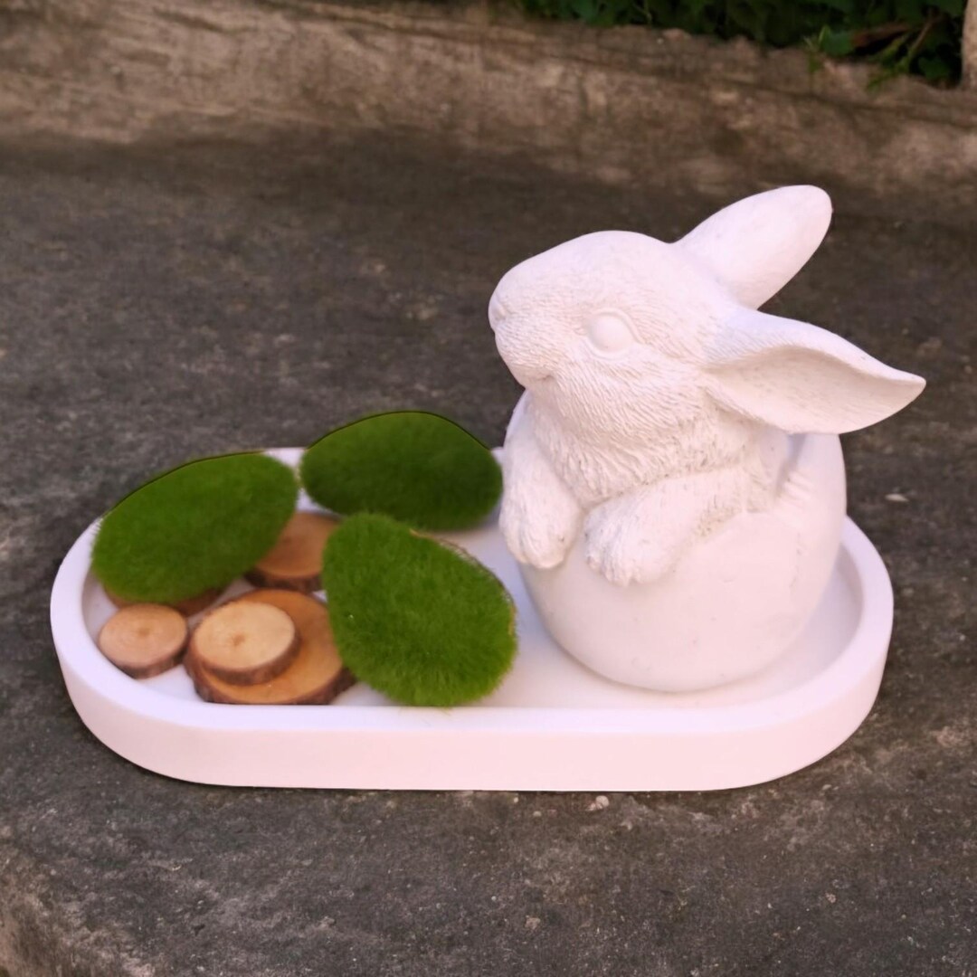 Concrete Mold Made of Latex Rabbit in an Egg I Pouring Concrete I Mold ...