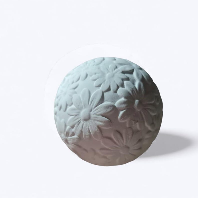 Latex Mold Flower Sphere | 3D Casting Mold With Floral Relief for ...