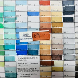 A4 Size Copic Ohuhu Honolulu Cross Reference Chart or Conversion Chart ...