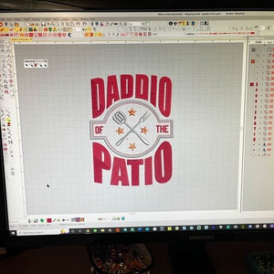 Daddio of the Patio Machine Embroidery Design - Etsy