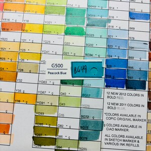 A4 Size Copic Ohuhu Honolulu Cross Reference Chart or Conversion Chart ...