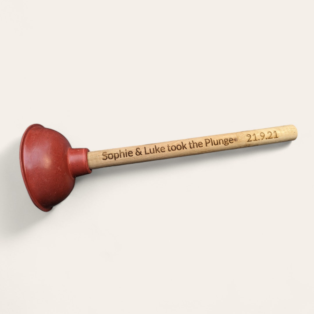 Personalised Engraved Plunger Novelty Gift Plumbers Wedding Gift ...