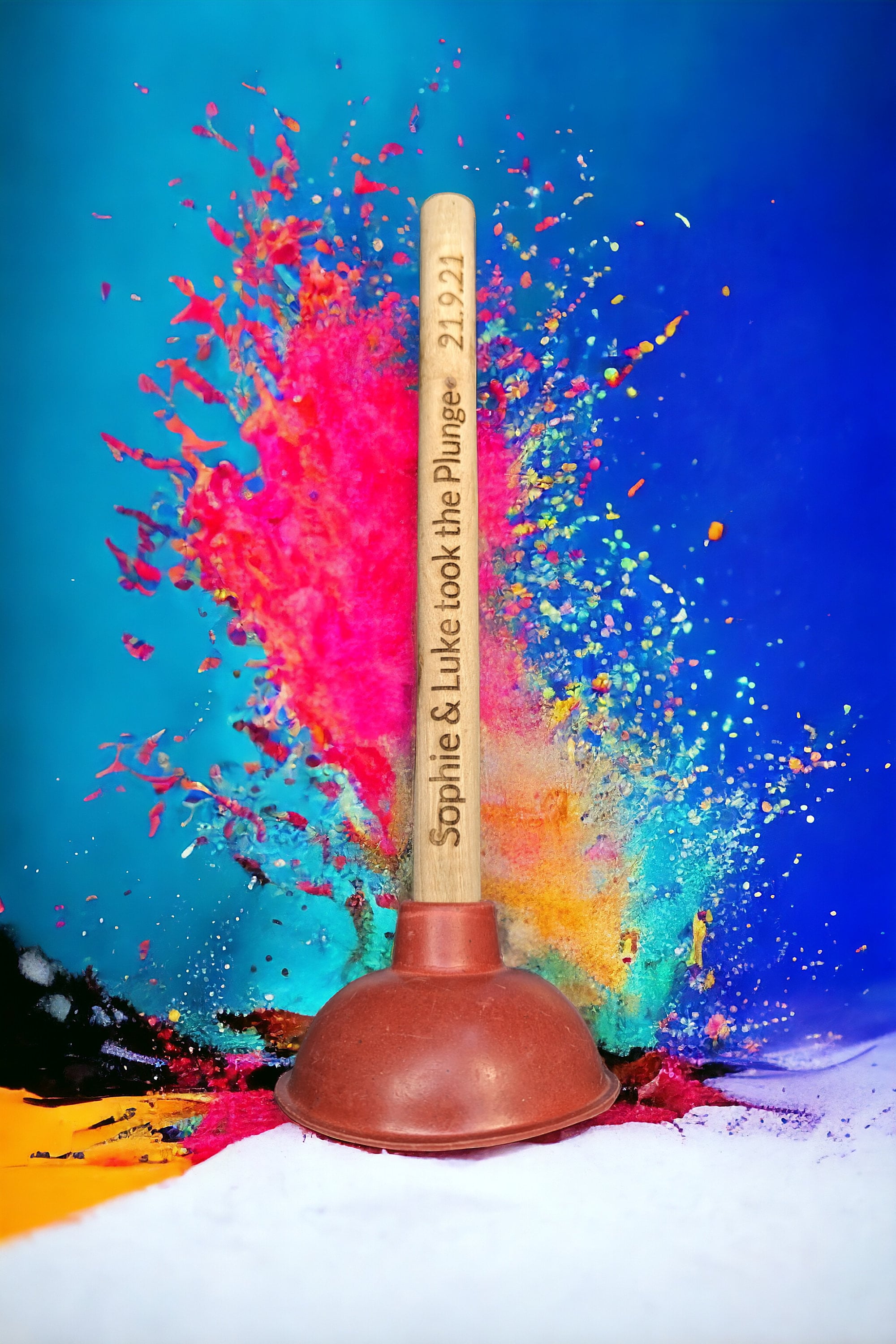 Personalised Engraved Plunger Novelty Gift Plumbers Wedding Gift ...