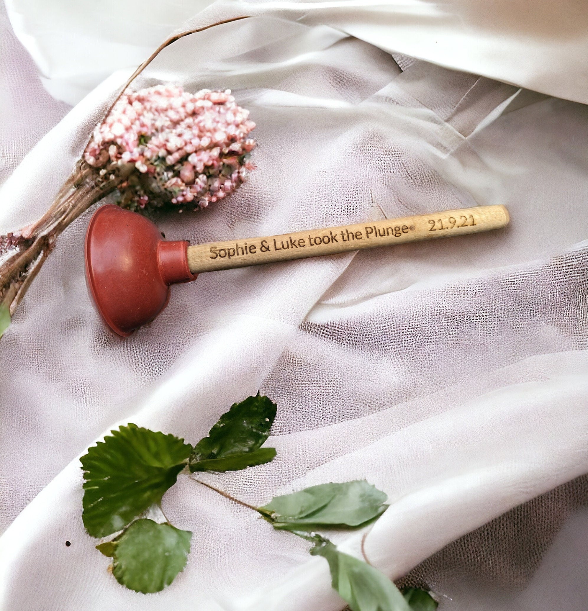 Personalised Engraved Plunger Novelty Gift Plumbers Wedding Gift ...