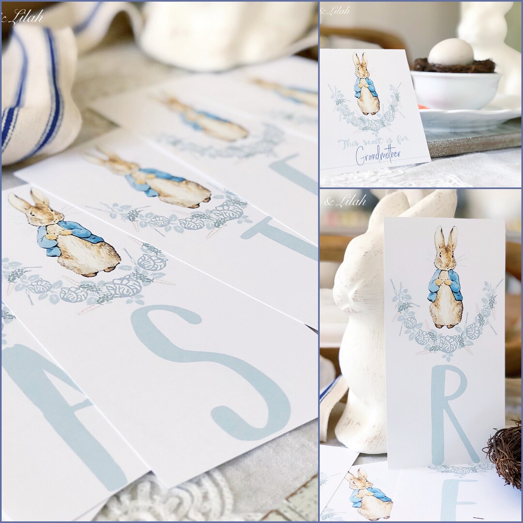 Peter Rabbit Easter Printables / Easter Printables / Easter Place Cards ...
