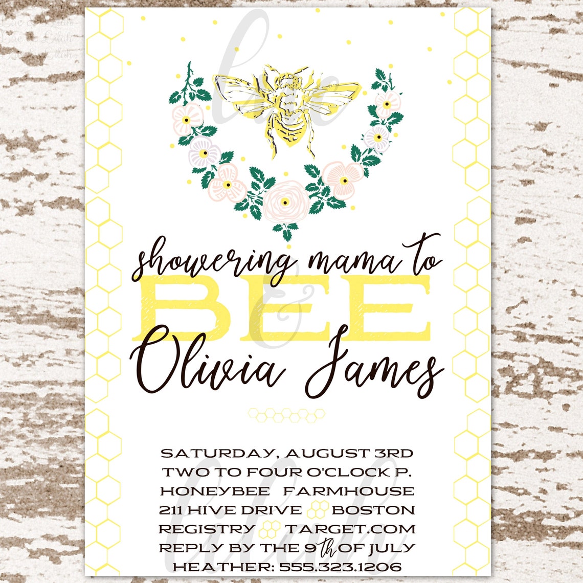 Mama to Bee Baby Shower Invitation / Mother to Bee Invitation / Bee ...
