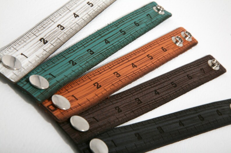 Ruler Leather Bracelet Back to School Measuring Tape - Etsy