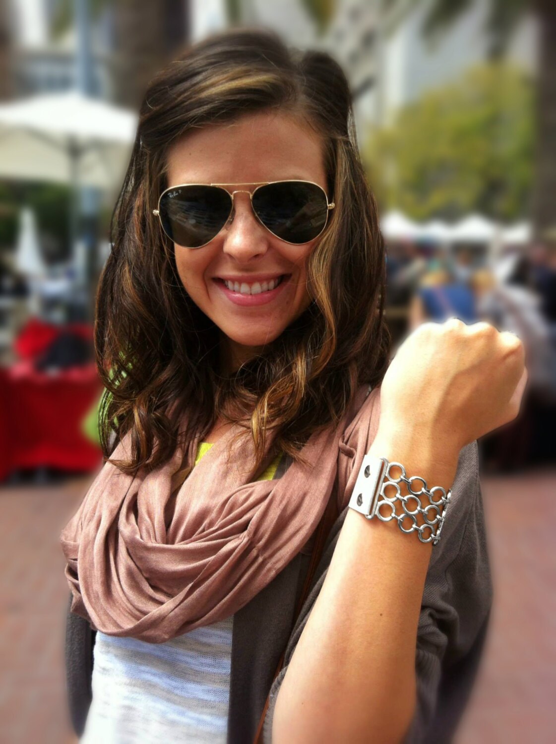 Fancy Leather Bracelet Cuff With Metal Chain Detail, Leather Cuff, Gift ...