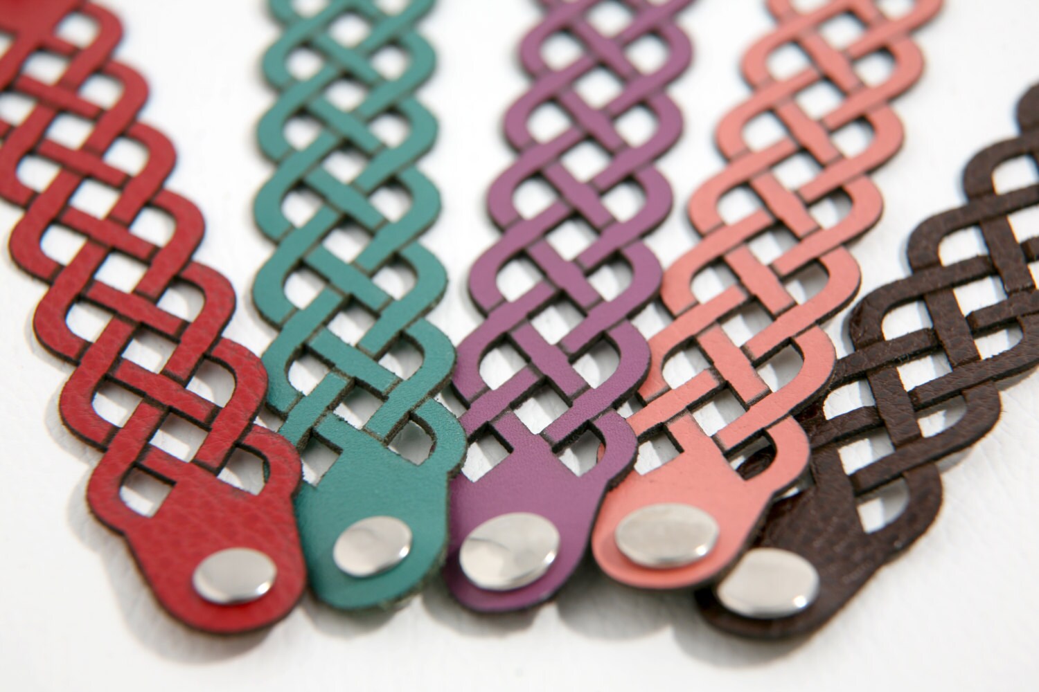 Celtic Knot Bracelet, Celtic Weave Bracelet, Celtic Leather Cuff, Laser ...