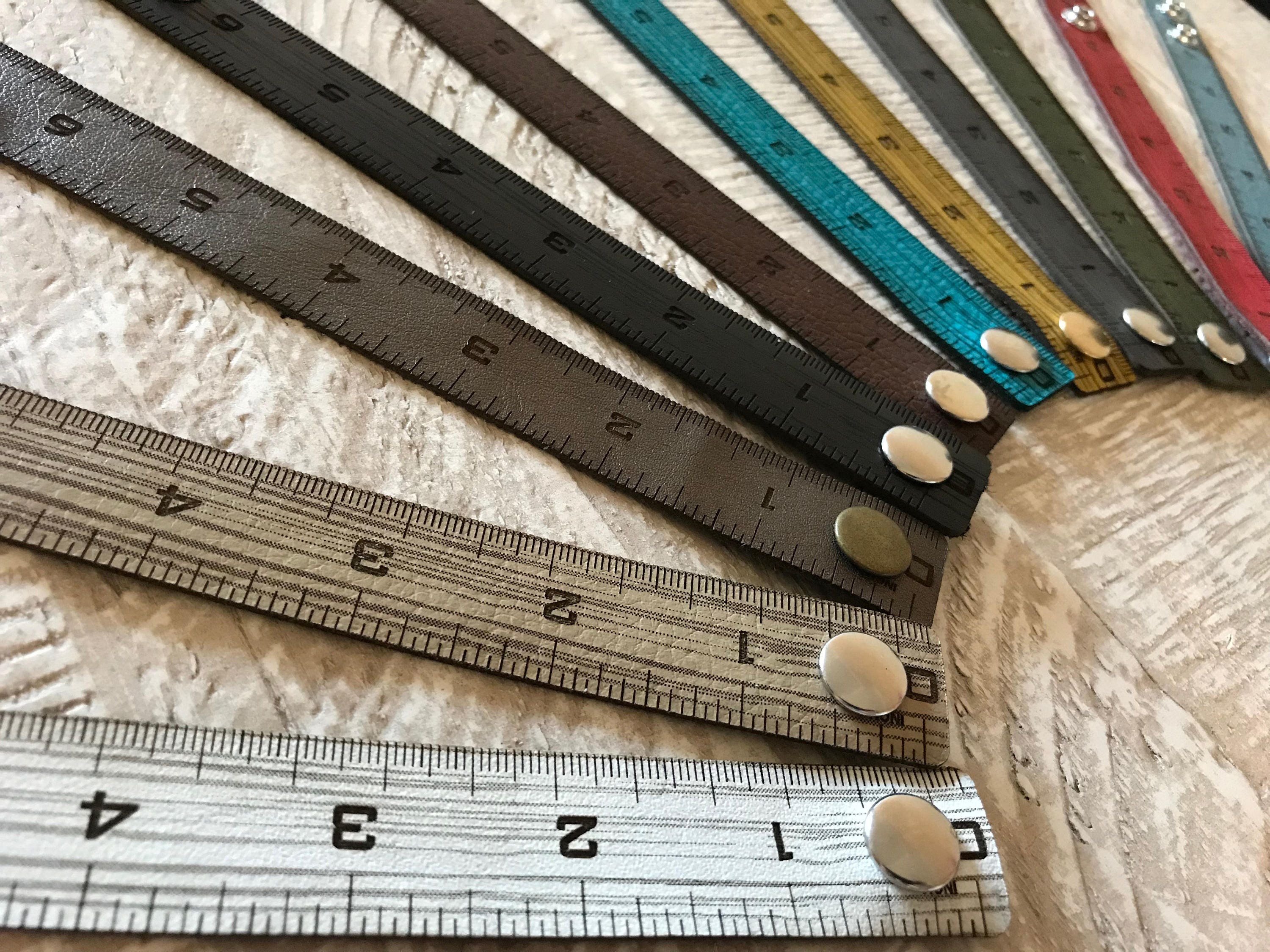 Ruler Leather Bracelet, Back to School, Measuring Tape Bracelet - Etsy