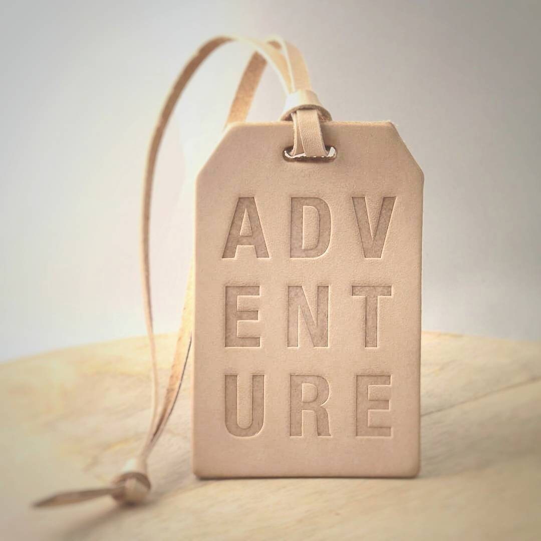 Leather Luggage Tag Adventure Travel Tag for Farewell Gift or ...