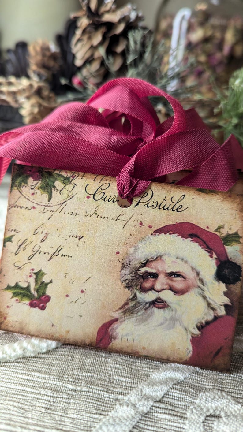 Christmas Gift Tags Set of 8 Vintage Style Christmas Set of Gift Tags ...