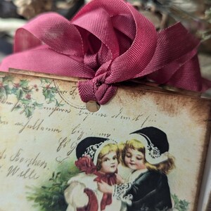 Christmas Gift Tags Set of 8 Vintage Style Christmas Set of Gift Tags ...