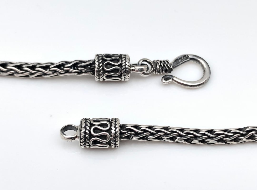 Foxtail Bracelet and Necklace // 2.5mm Bali Foxtail Chain // 925 ...