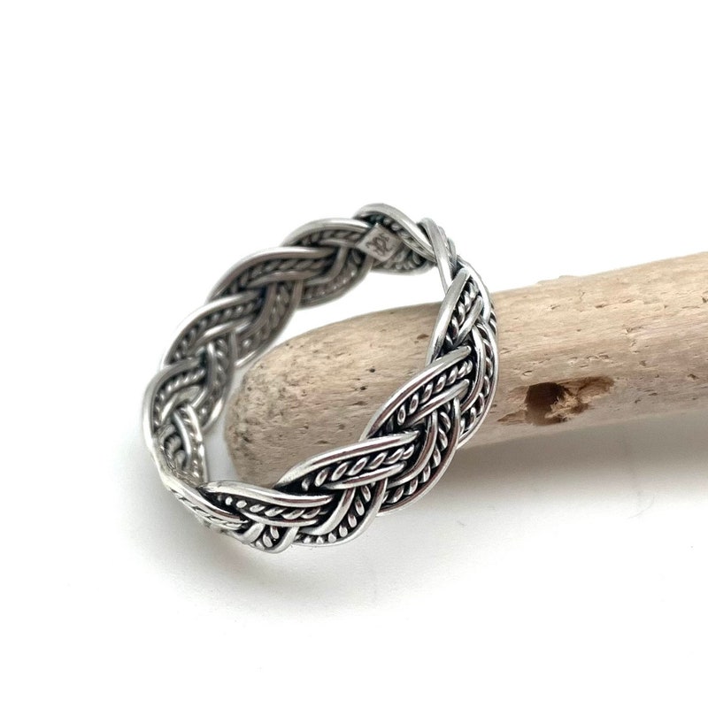 Silver Braided Ring - Etsy